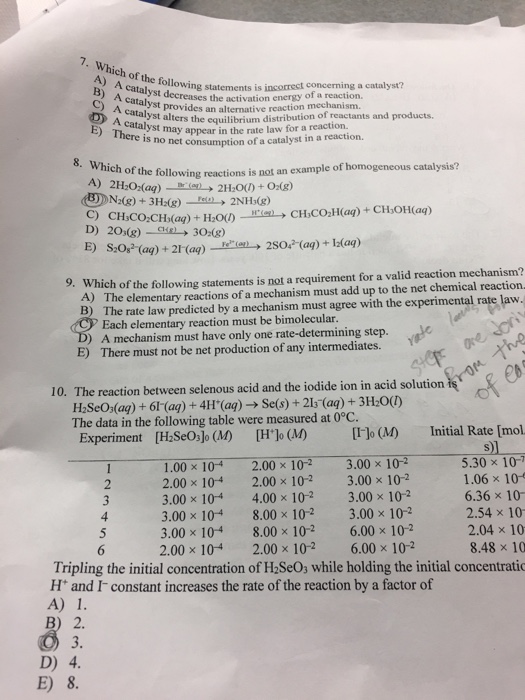 Solved Which Of The Following Statements Is Incorrect