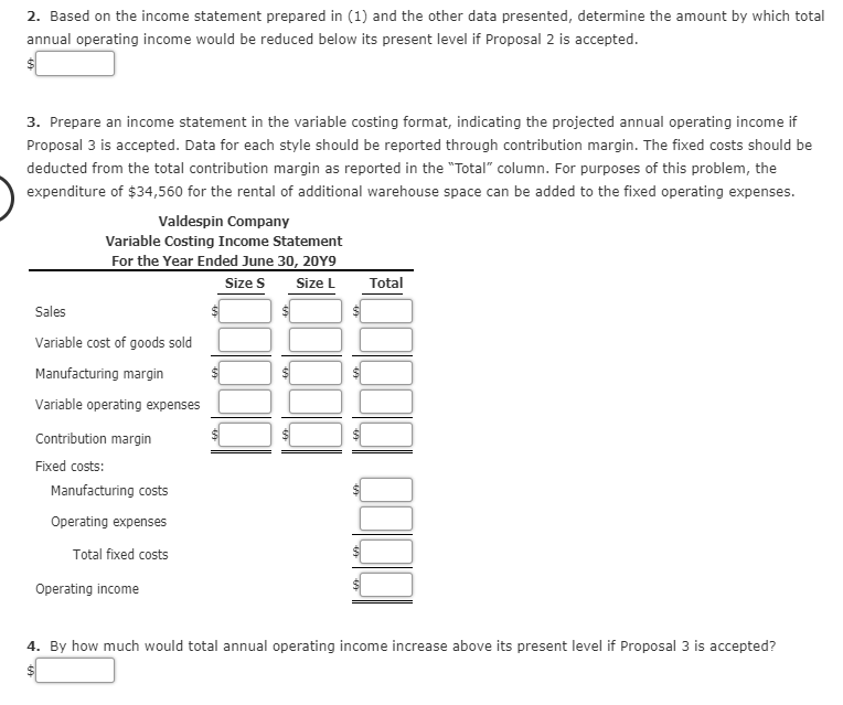 Solved Segment variable costing income statement and effect | Chegg.com