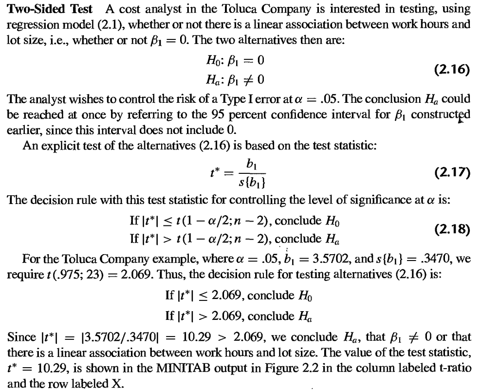 Solved Two-Sided Test A cost analyst in the Toluca Company | Chegg.com