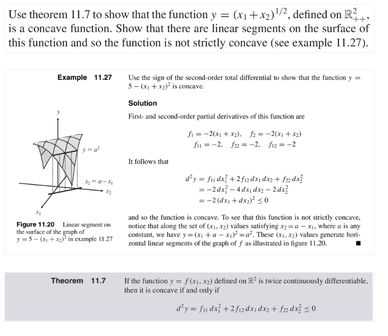 Use theorem 11.7 to show that the function | Chegg.com