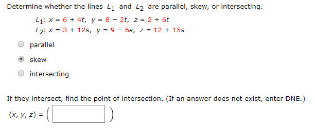 Solved Determine whether the lines L1 and L2 are parallel, | Chegg.com