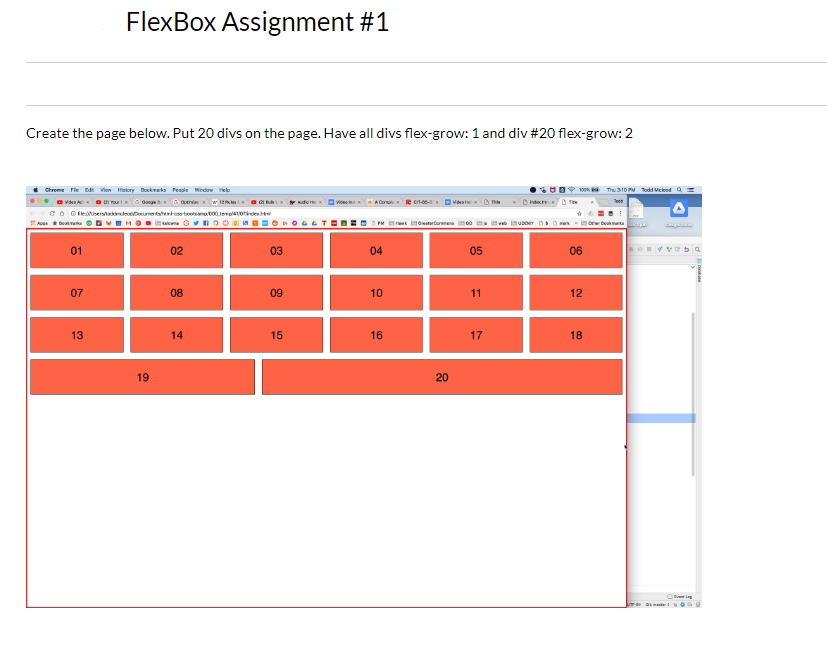 Solved Flexbox Assignment 1 Create The Page Below Put 20 
