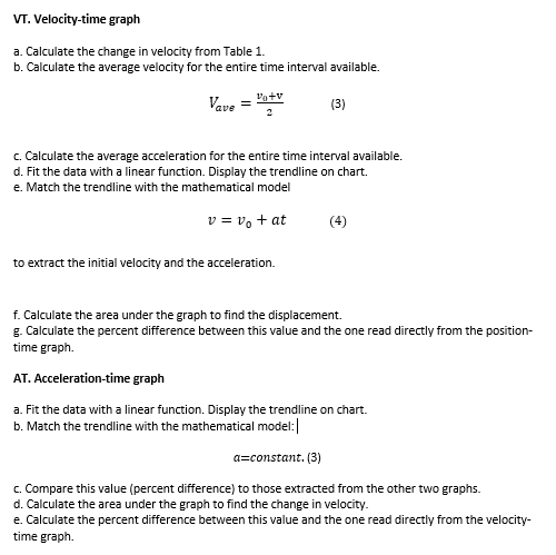 Solved VT. Velocity-time graph a. Calculate the change in | Chegg.com