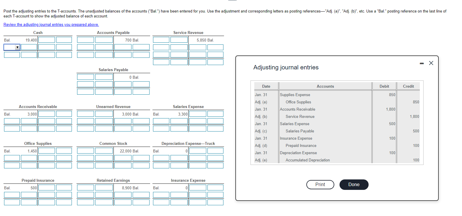 Solved Adjusting journal entries Fuel Expense Income | Chegg.com