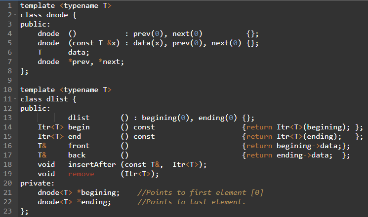 Solved Given a class that implements a generic double linked | Chegg.com