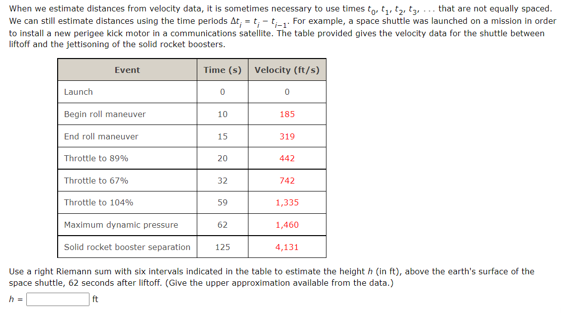 Solved When we estimate distances from velocity data, it is | Chegg.com