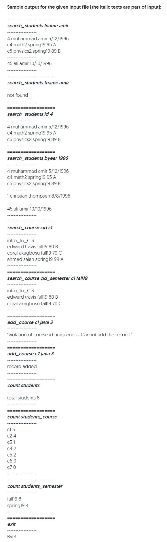 Solved PLEASE HELP!! THE CODE NEEDS TO HAVE ALL THE | Chegg.com