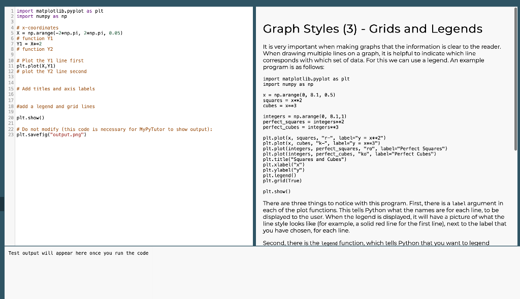Solved Graph Styles (3) - Grids and Legends It is very | Chegg.com