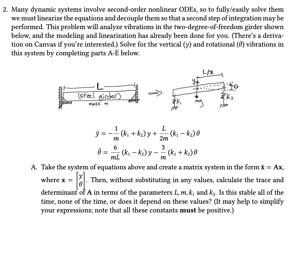 2. Many dynamic systems involve second-order | Chegg.com