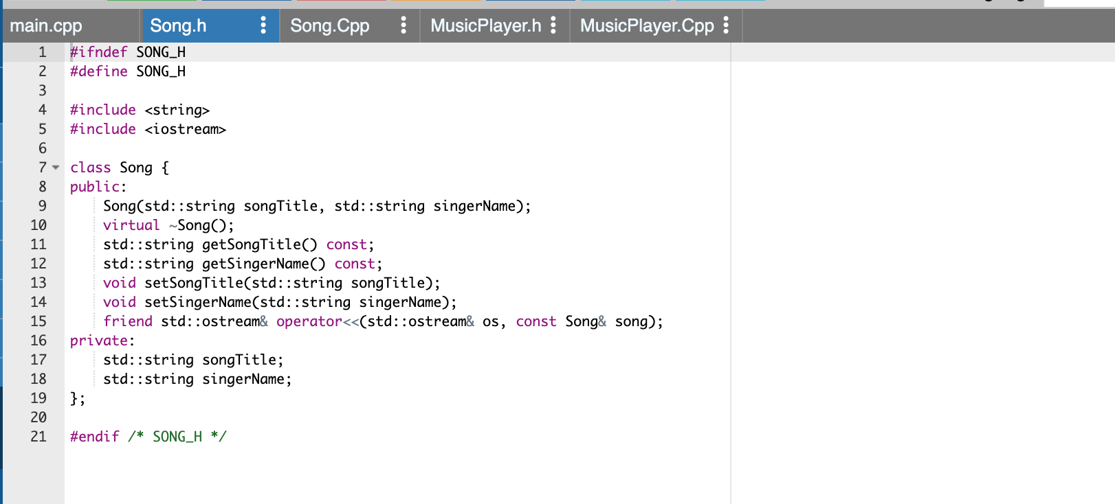 Solved what has to be placed in cpp for the code to work, it | Chegg.com