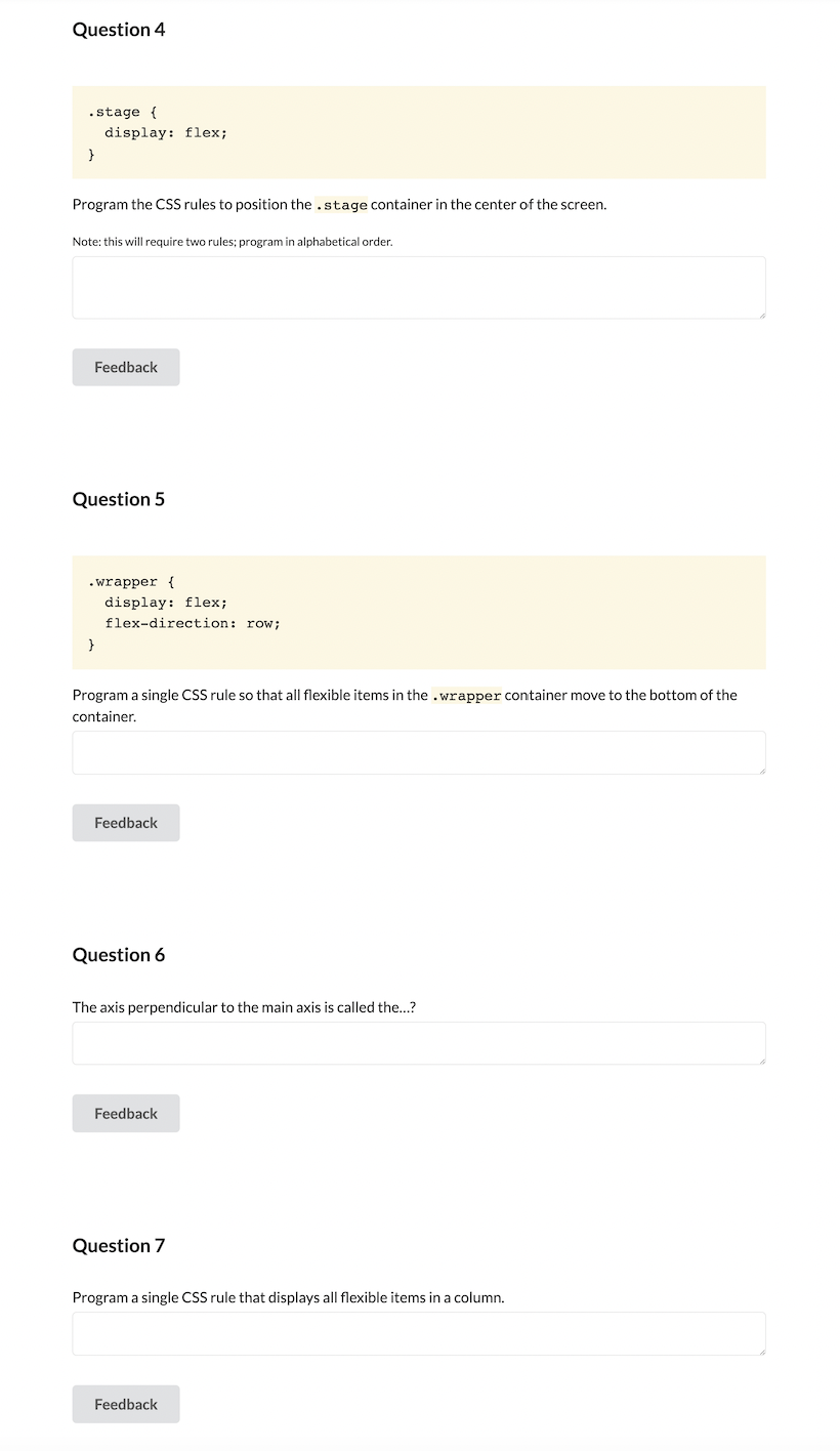 Solved Question 1 . wrapper { display: flex; } I want to set | Chegg.com
