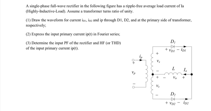 Solved Problem 3 (40 points): A single-phase half-wave | Chegg.com