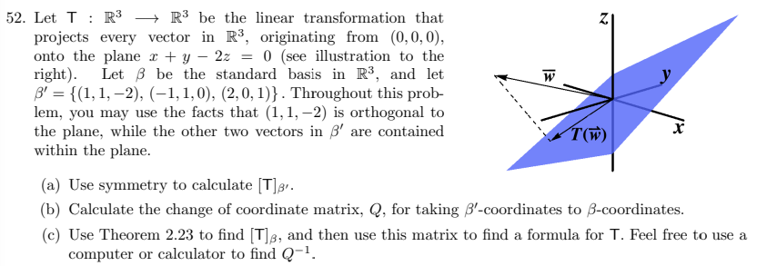 52. Let T : R3 R3 be the linear transformation that | Chegg.com