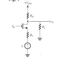 Solved A CG amplifier using an NMOS transistor for which gm | Chegg.com