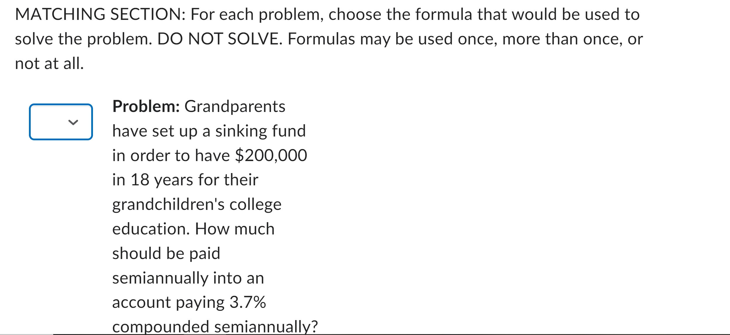 MATCHING SECTION: For each problem, choose the | Chegg.com