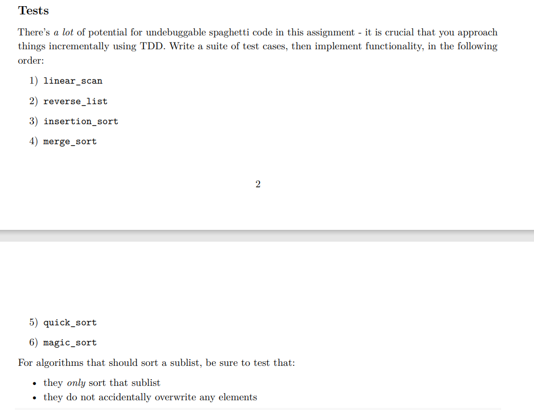Solved General-purpose sorting algorithms, like python's | Chegg.com