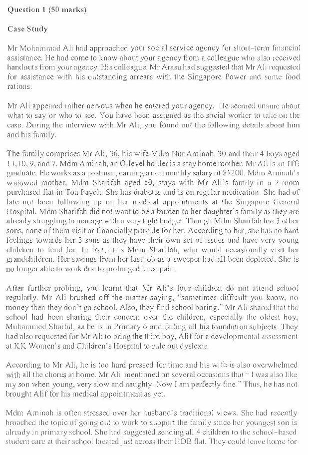 Solved Subject: Social Work - Working with individuals and | Chegg.com