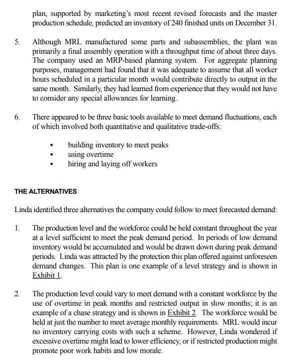 Develop a multi-period production planning model | Chegg.com