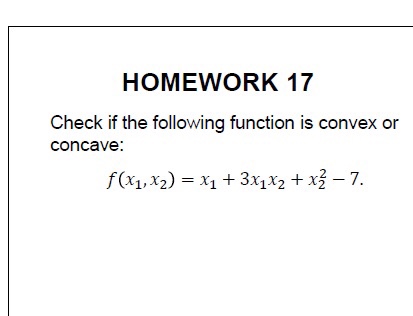 Solved Check if the following function is convex or concave: | Chegg.com