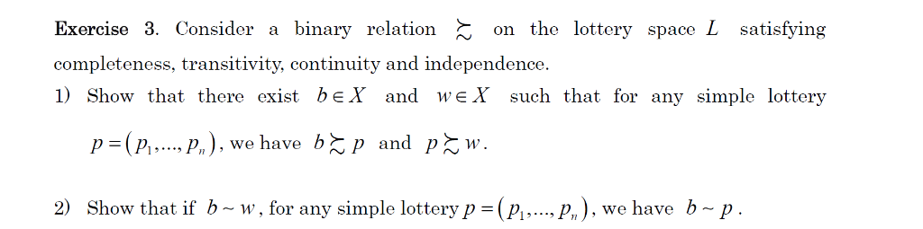 Exercise 3. Consider a binary relation = on the | Chegg.com