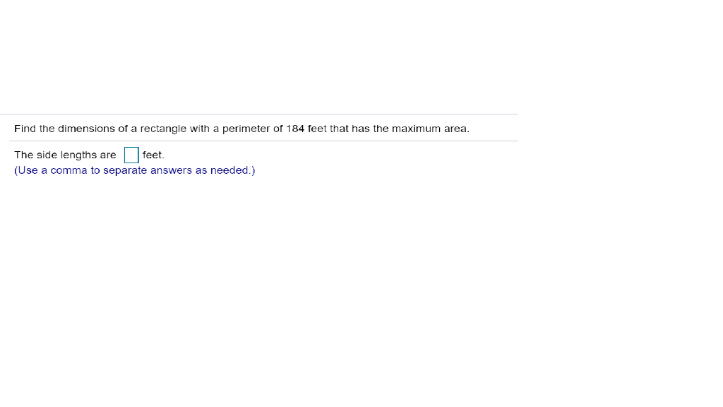 Solved Find the dimensions of a rectangle with perimeter of | Chegg.com