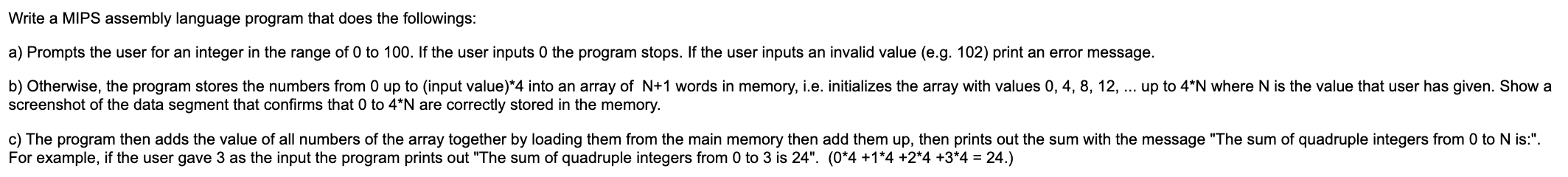 Solved Please show that the data segment is as stated and | Chegg.com
