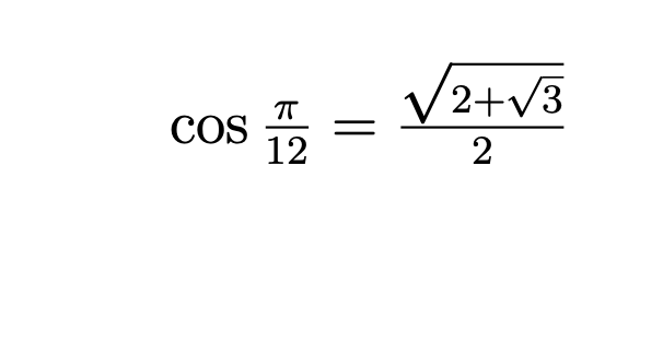 Solved cosπ12=2+3222 | Chegg.com