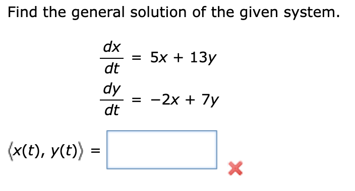 Solved Find the general solution of the given | Chegg.com