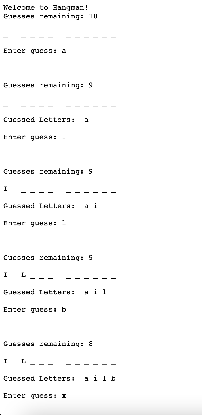 Solved Design a Hangman game that continuously asks the user | Chegg.com