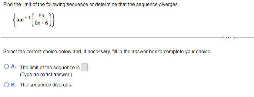 Solved Find the limit of the following sequence or determine | Chegg.com