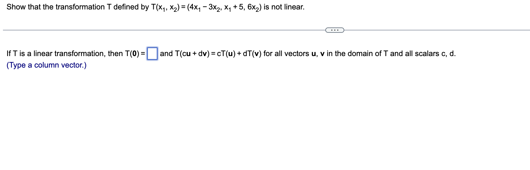 Solved Show that the transformation T defined by | Chegg.com