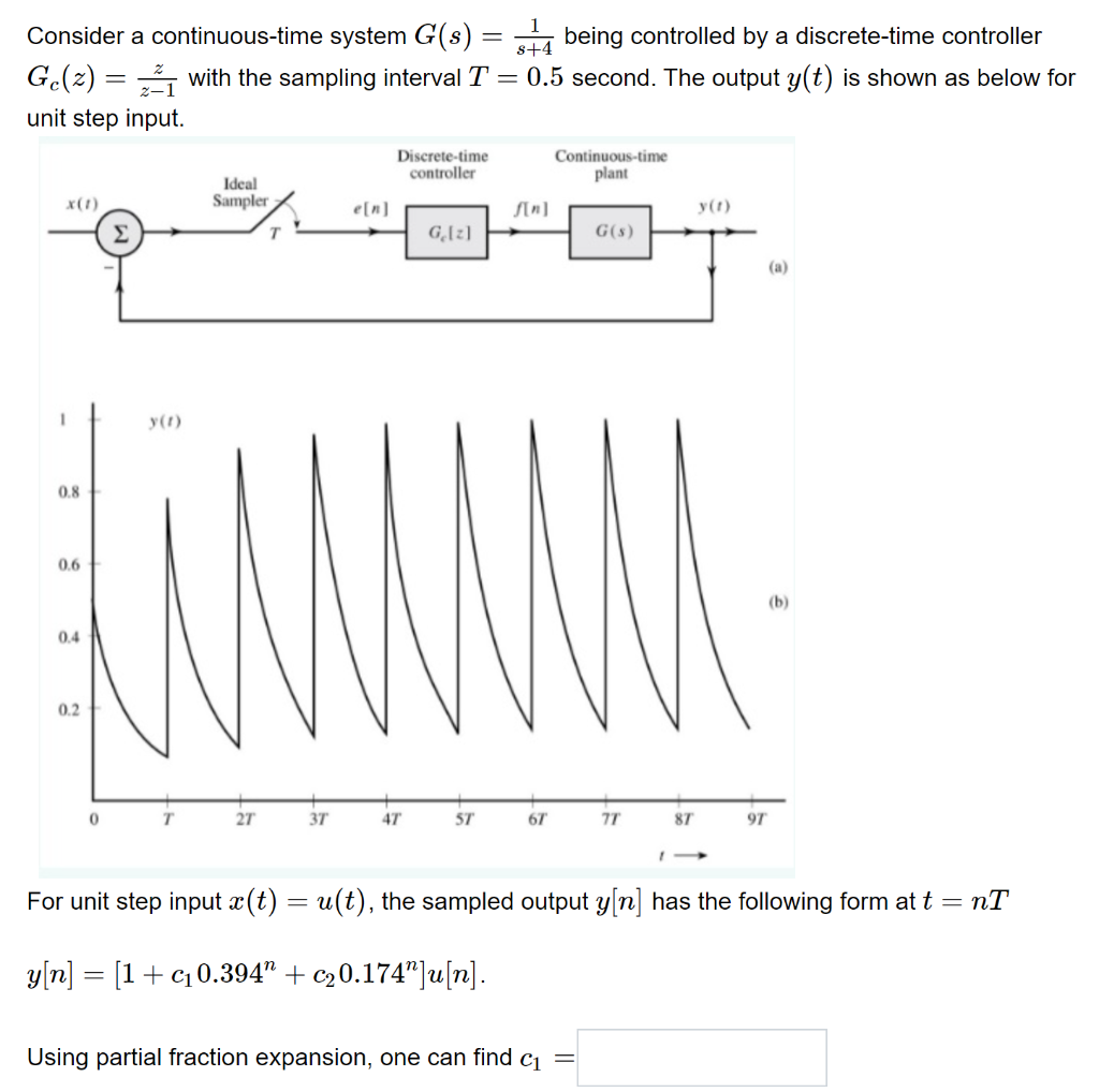 Solved 1 8+4 Consider a continuous-time system G(s) = being | Chegg.com