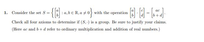 Solved Introduction To Group Theory:Consider the set | Chegg.com