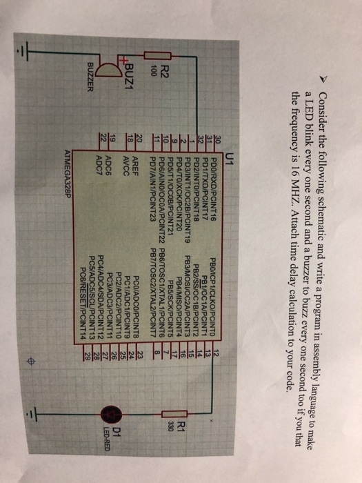Solved consider the following schematic and write a program | Chegg.com