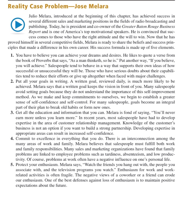 Solved Reality Case Problem-Jose Melara Julio Melara, | Chegg.com