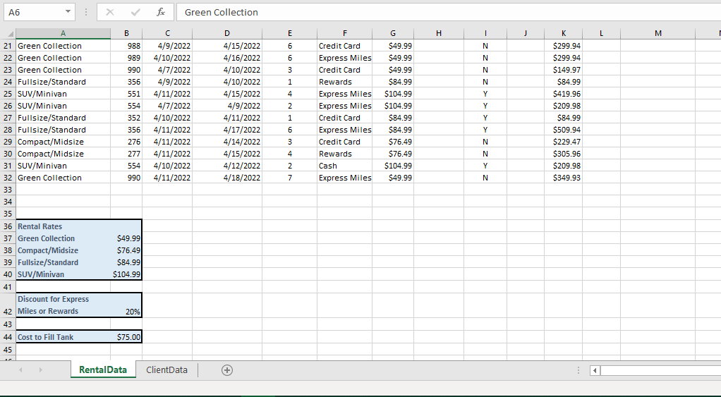 Solved In cell H6, enter a formula to determine any discount | Chegg.com