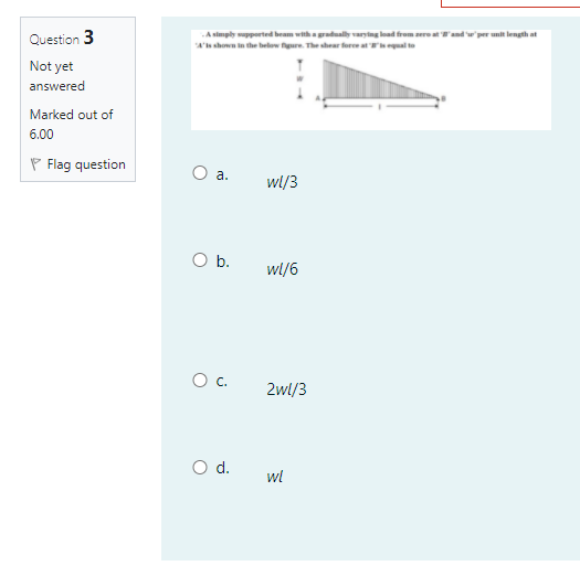 Solved A simply apported beam with gradually varying lead | Chegg.com