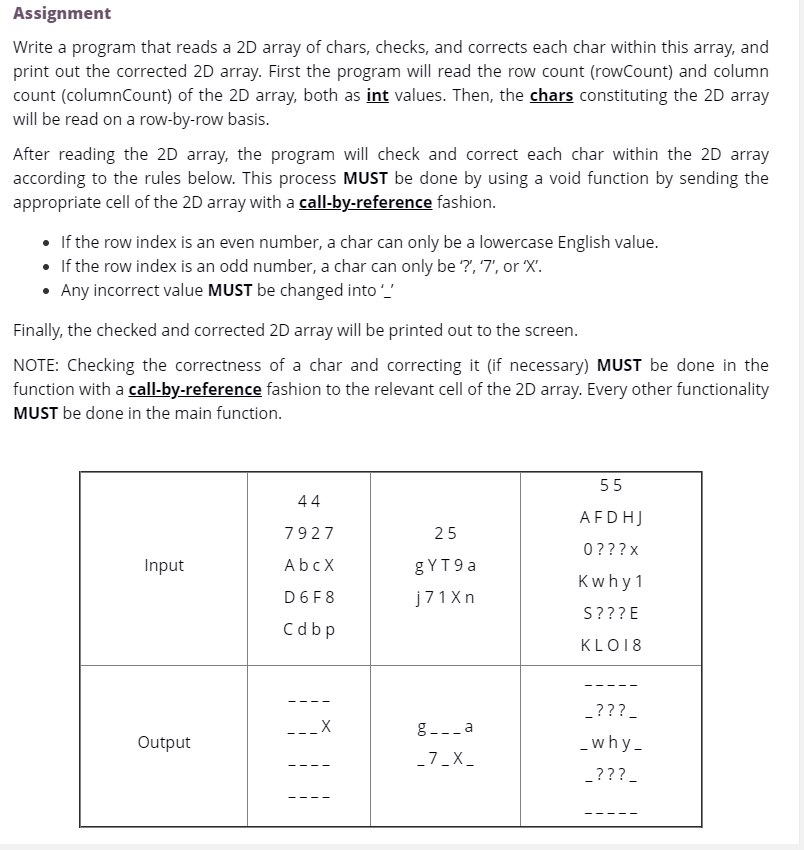 Solved Assignment Write A Program That Reads A 2d Array Of 7216