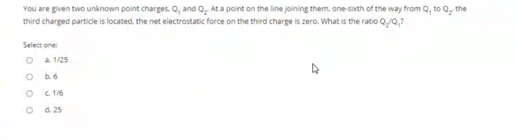 Solved You are given two unknown point charges. Q, and Qy At | Chegg.com
