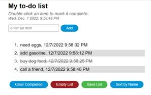 Solved Add a prompt message “enter an item” to the to-do | Chegg.com