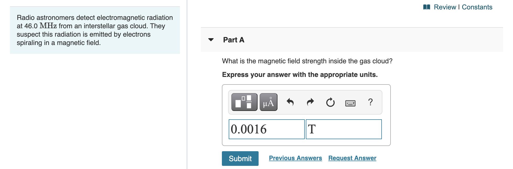Solved Ii Review Constants Radio Astronomers Detect