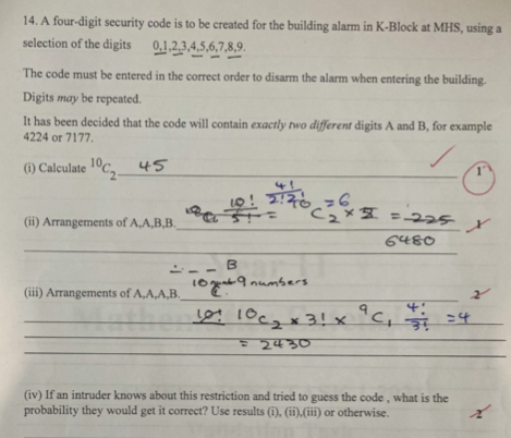Solved 14. A four-digit security code is to be created for | Chegg.com