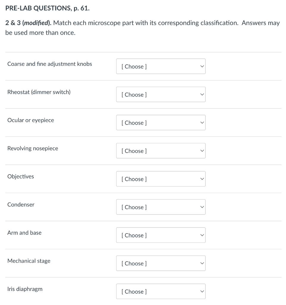 Parts Of A Compound Light Microscope Rheostat