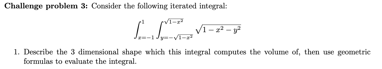 Solved Challenge problem 3: Consider the following iterated | Chegg.com