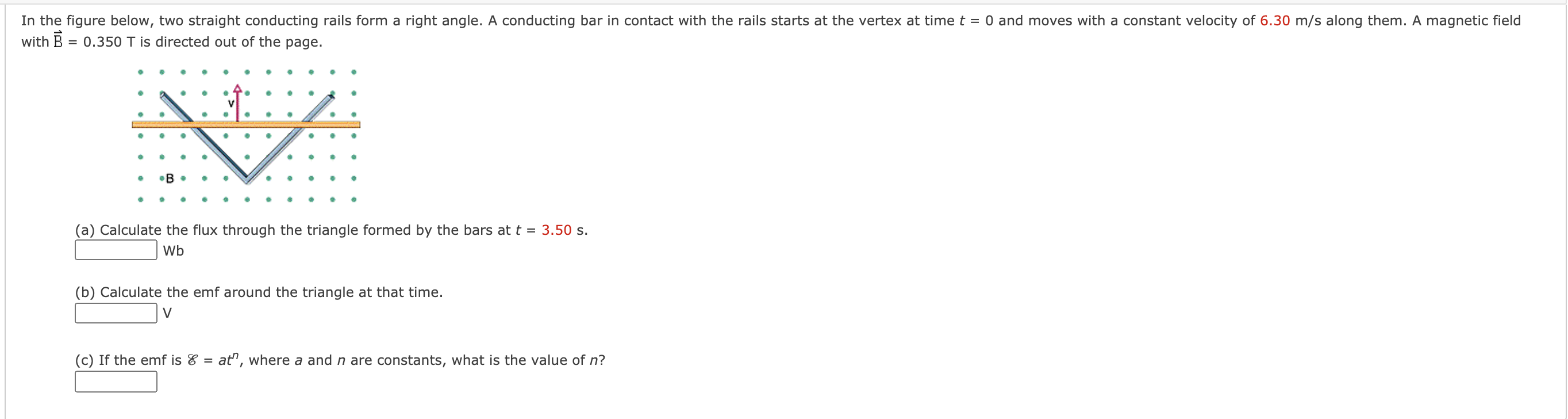 Solved In the figure below, two straight conducting rails | Chegg.com