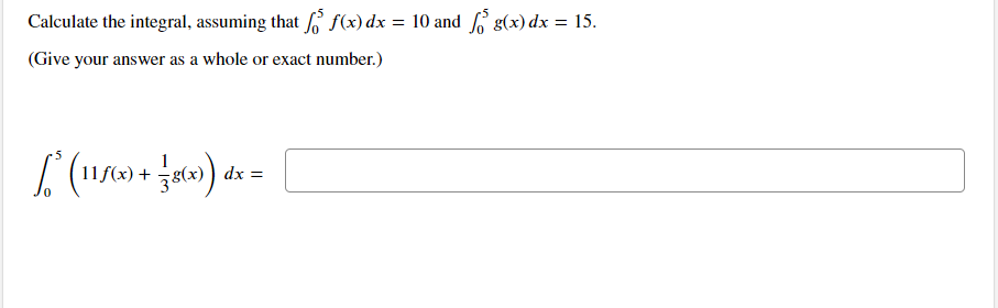 Solved Calculate the integral, assuming that ∫05f(x)dx=10 | Chegg.com