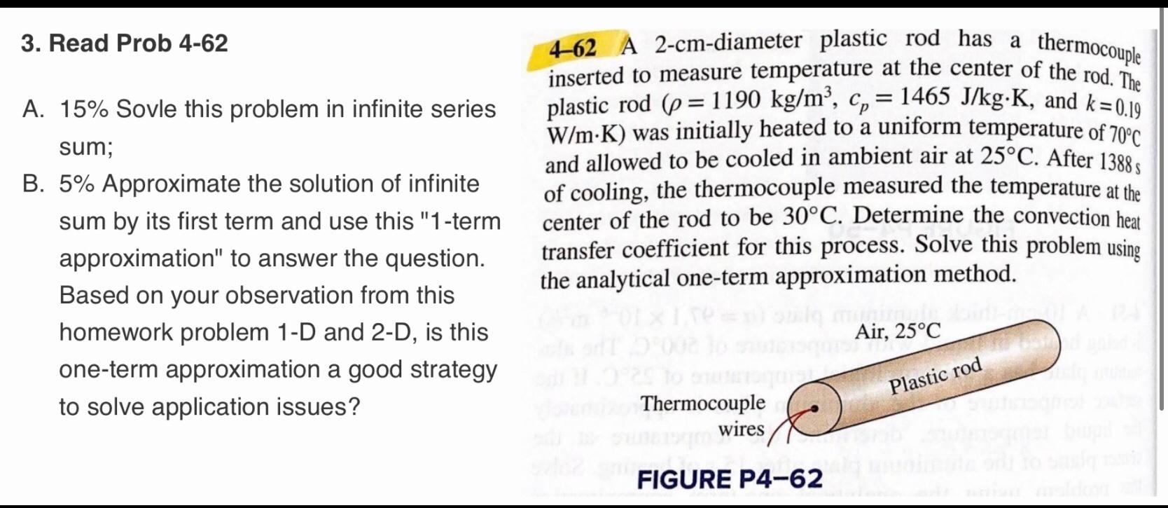Solved 3. Read Prob 4-62 4-62 A 2-cm-diameter plastic rod | Chegg.com