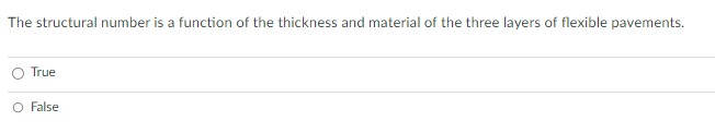 Solved The structural number is a function of the thickness | Chegg.com