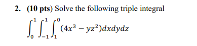 Solved Solve the following triple | Chegg.com