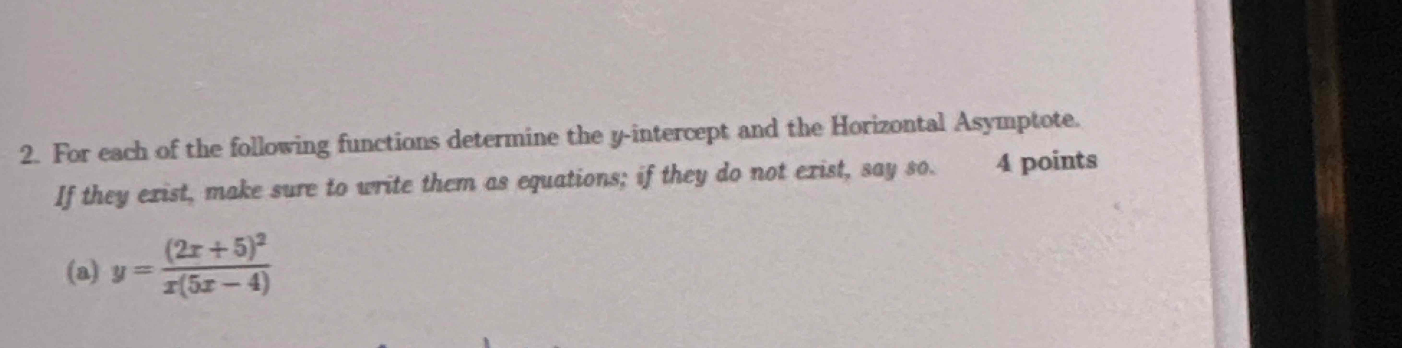 Solved For each of the following functions determine the | Chegg.com
